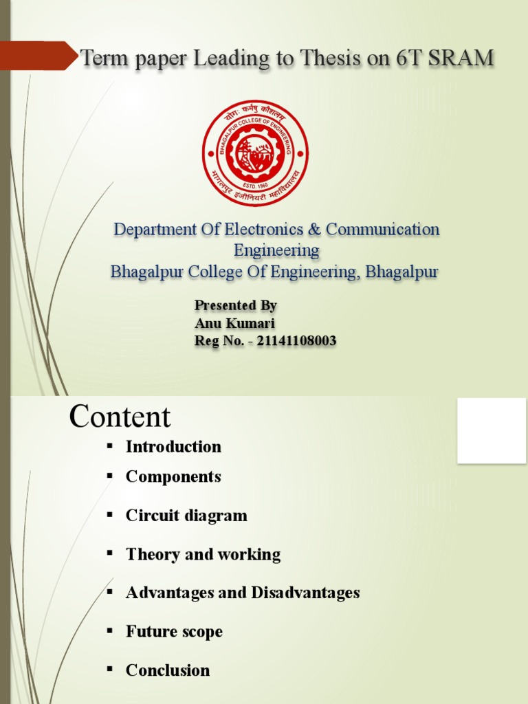 6t Sram | Download Free PDF | Random Access Memory | Computer Memory