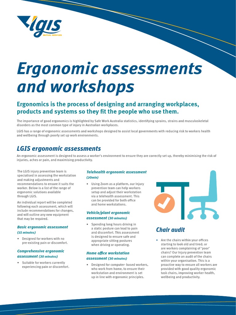 Health and Wellbeing Ergonomic Assessments PDF | PDF | Human Factors And Ergonomics | Safety