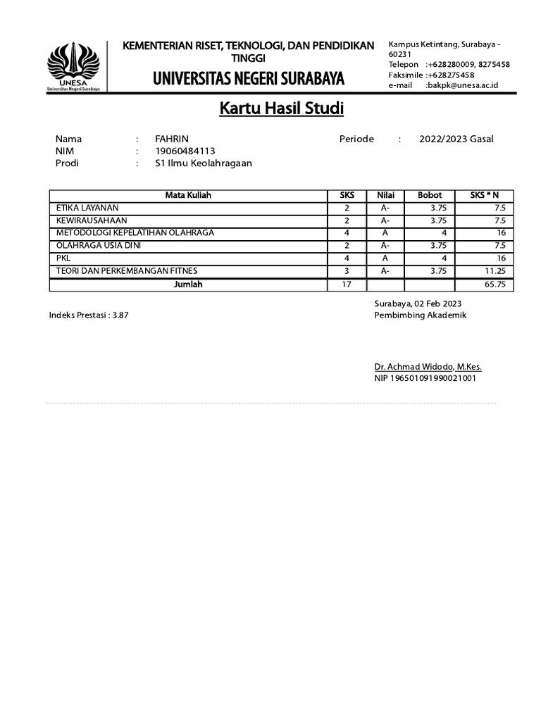 KHS Fahrin Baru PDF | PDF