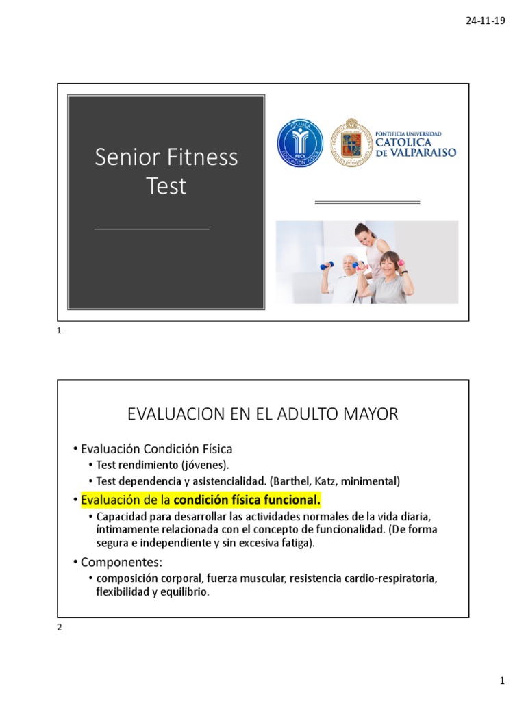 Evaluación de Aptitud Física en Mayores | PDF | Aptitud física ...