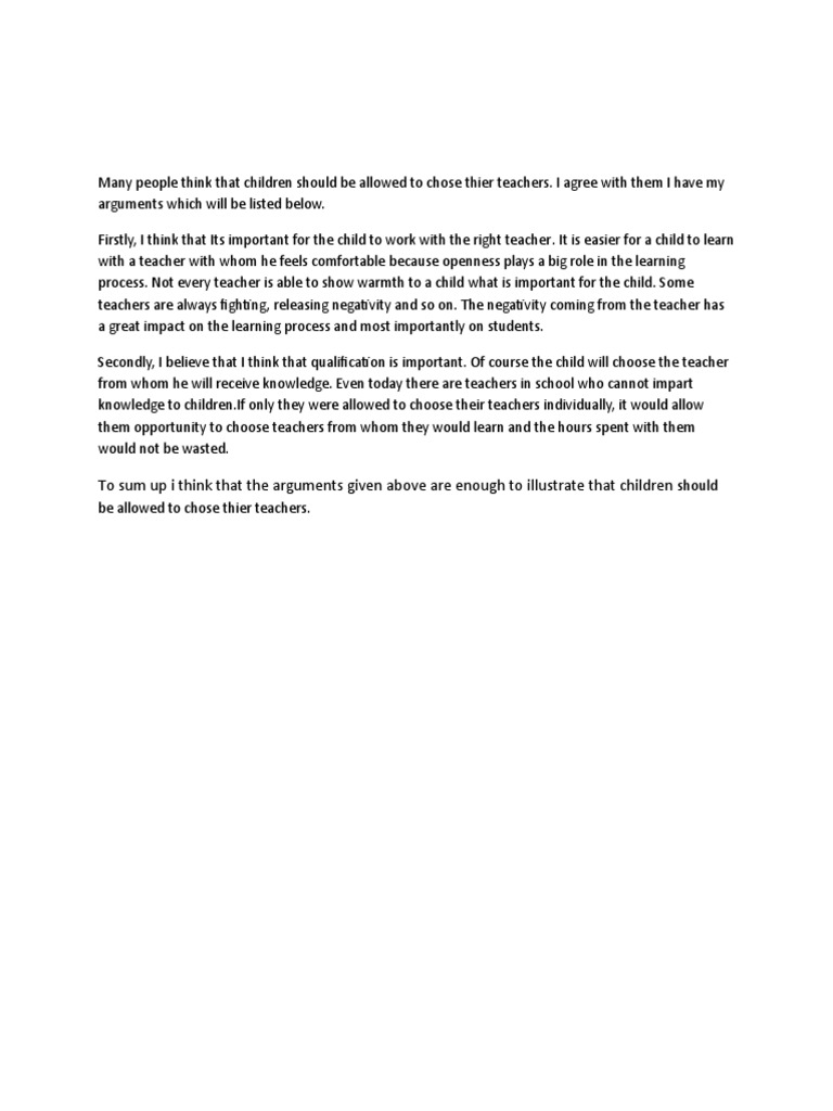 Students Choosing Their Teachers | PDF