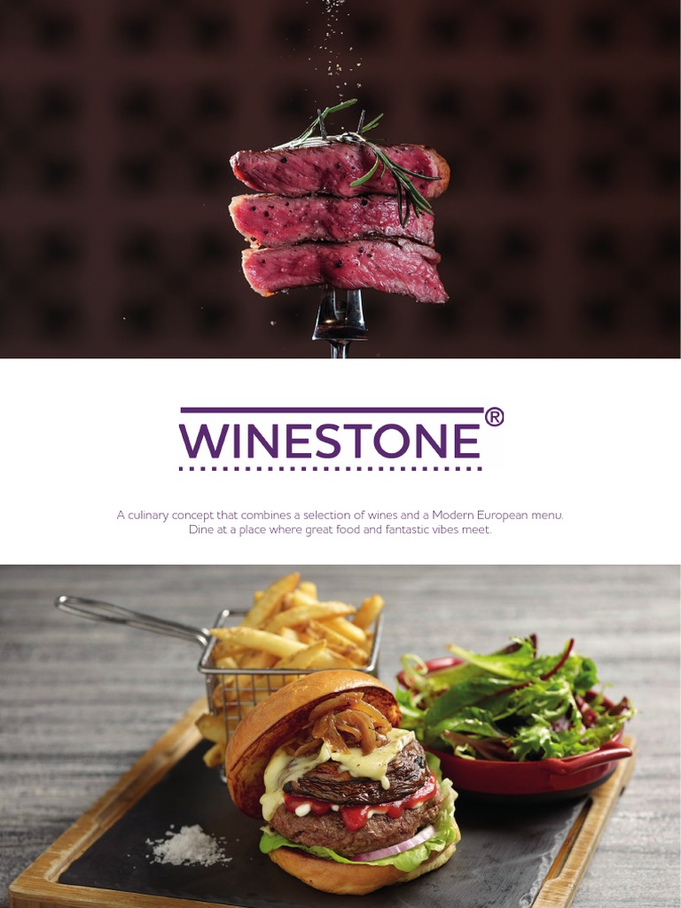 Winestone Menu (F&B) | PDF | Wine | Aroma Of Wine