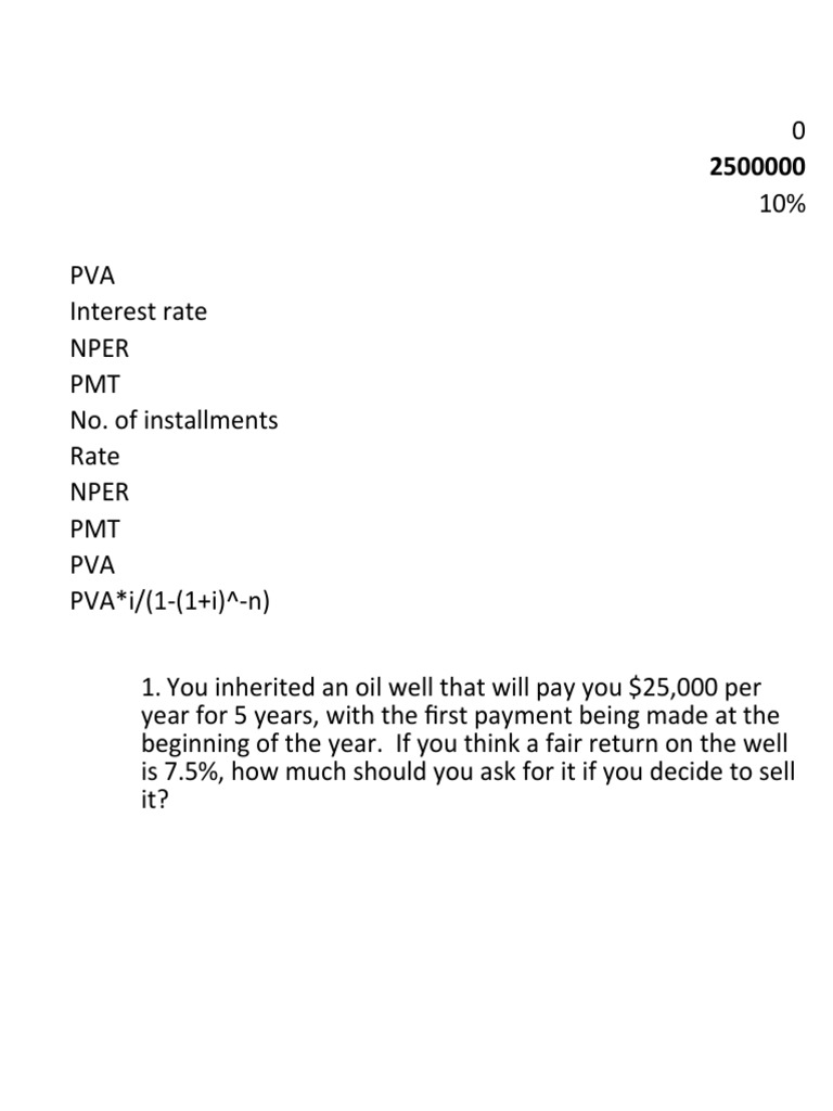 Time Value of Money Excel 2 | PDF | Time Value Of Money | Debt
