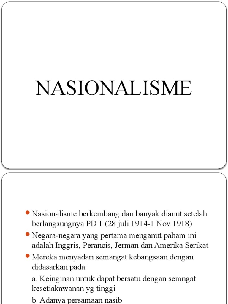 Sejarah dan Konsep Nasionalisme | PDF