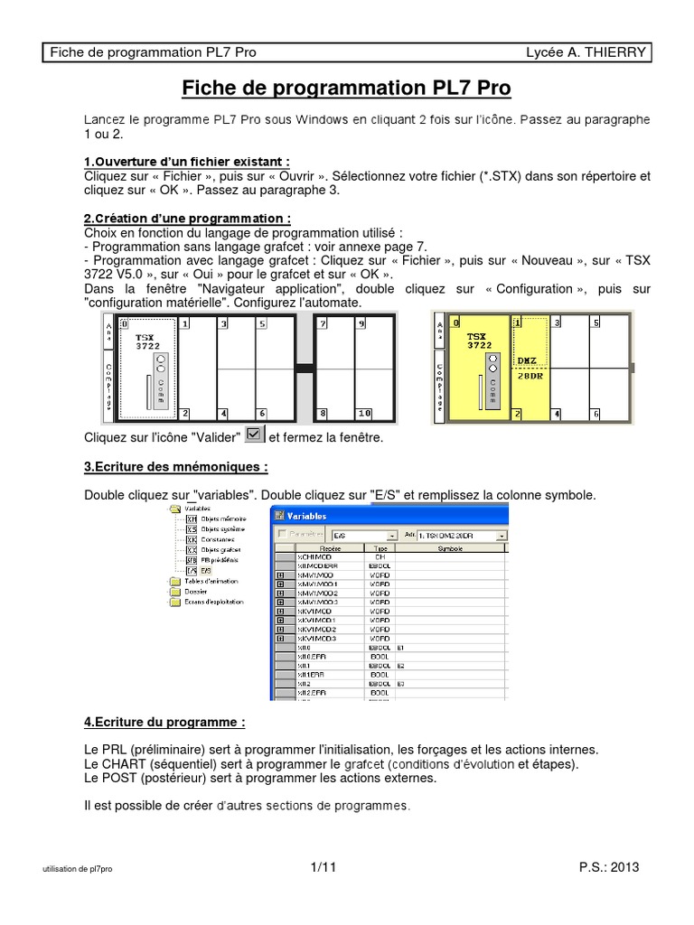 Guide de programmation PL7 Pro | PDF | Programmation informatique ...