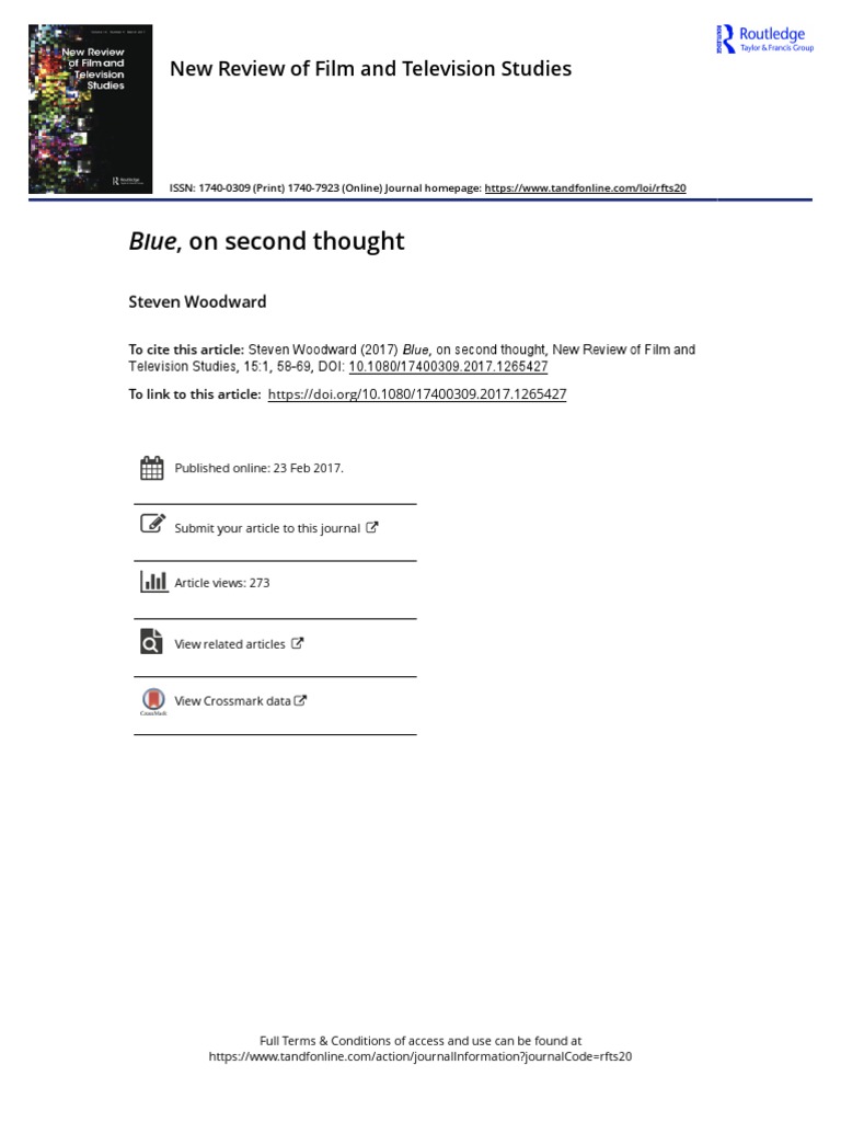 Steven Woodward Blue On Second Thought | PDF