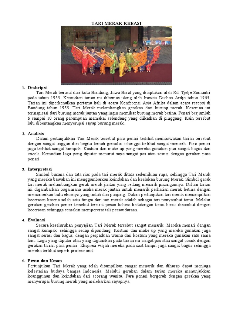 Tari Merak Kreasi | PDF