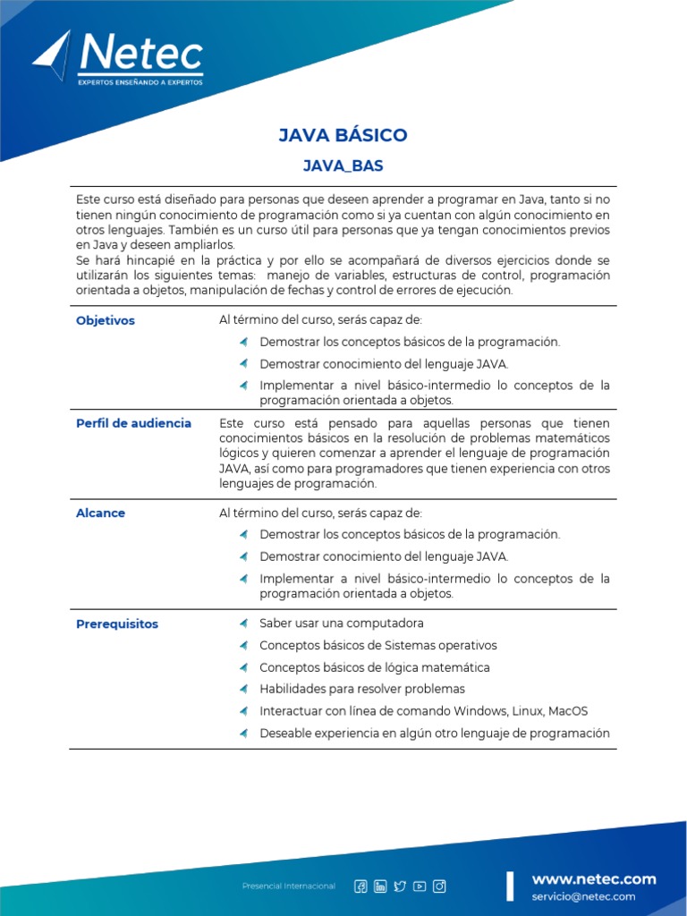 Java - Bas - Java Básico | PDF | Lenguaje de programación | Java (lenguaje de programación)