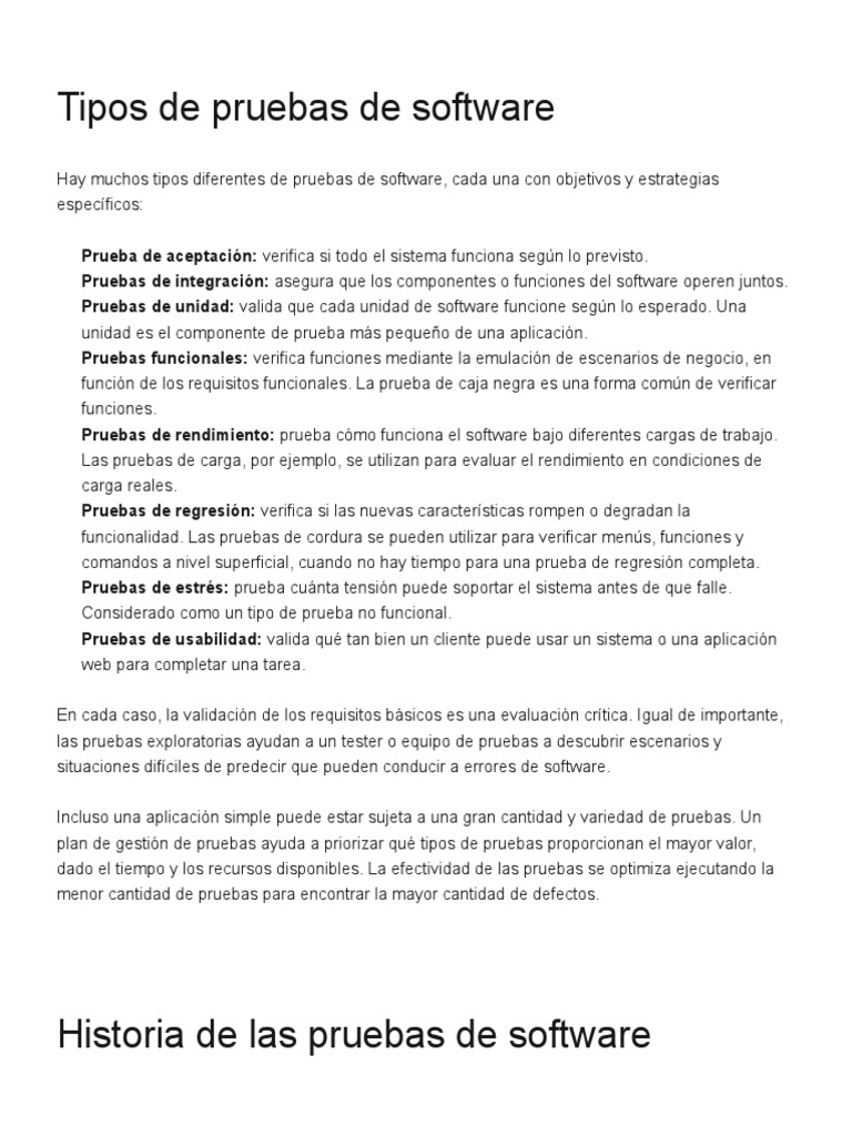 ¿Qué Es La Prueba de Software y Cómo Funciona - IBM | PDF | Software ...