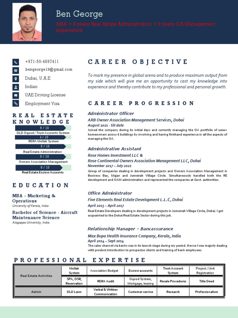 Ben George - Resume - 5 Yrs Oa Management Experienced PDF | PDF | Audit ...
