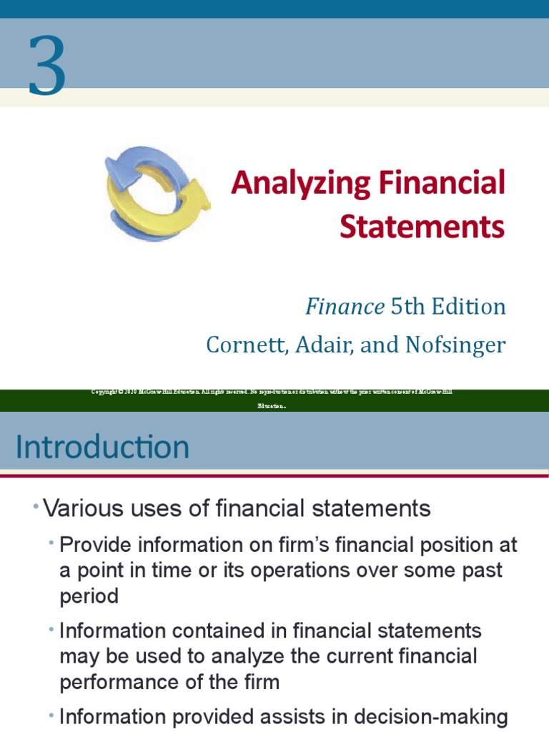 Cornett Finance M 5e Chapter 03 | PDF | Return On Equity | Equity (Finance)