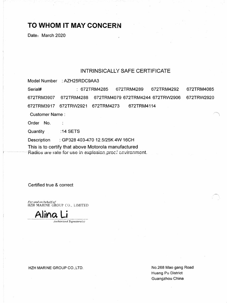 GP328 Certificate 1 | PDF