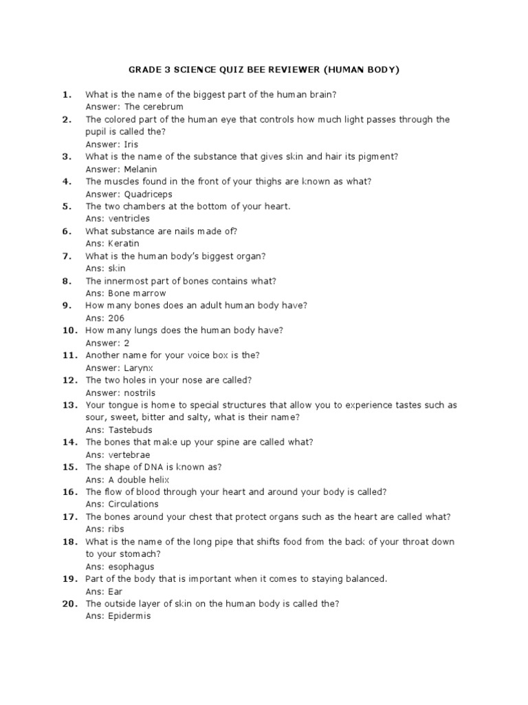 324624005-Grade-3-Science-Quiz-Bee-Reviewer | PDF