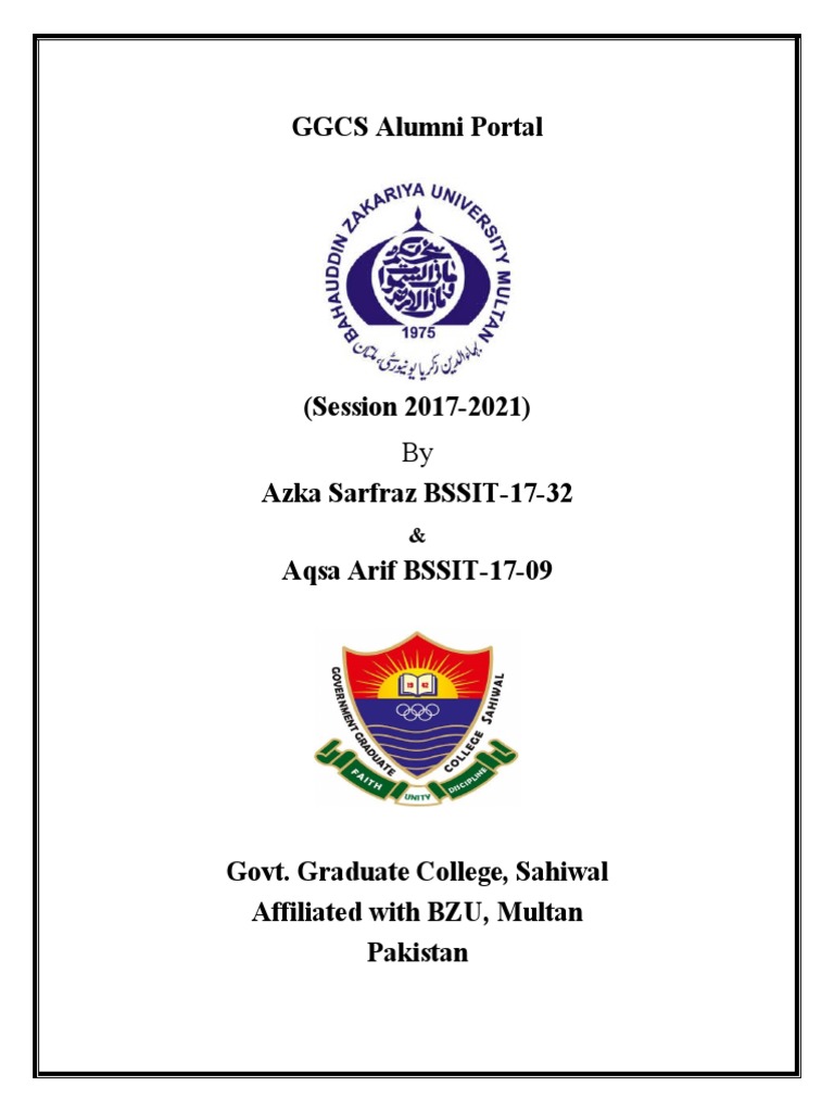 GGCS Alumni Portal Overview and Features | PDF | Use Case | Databases