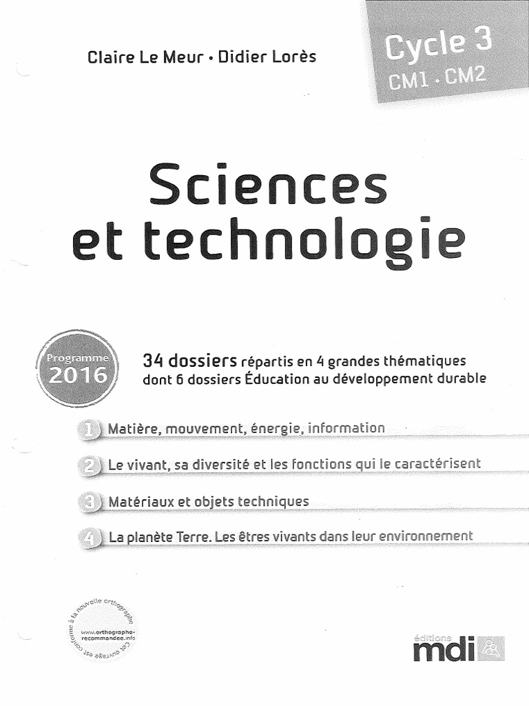 MDI Sciences Cycle 3 Intro PDF | PDF