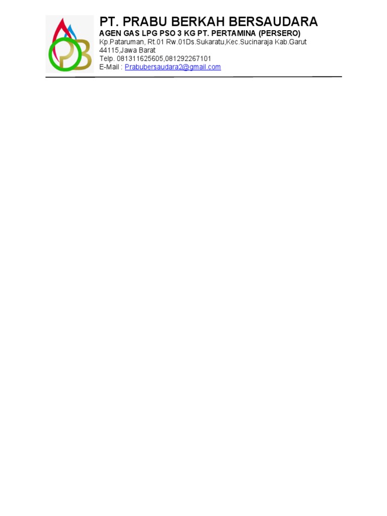 Kop Surat Pt. Prabu | PDF