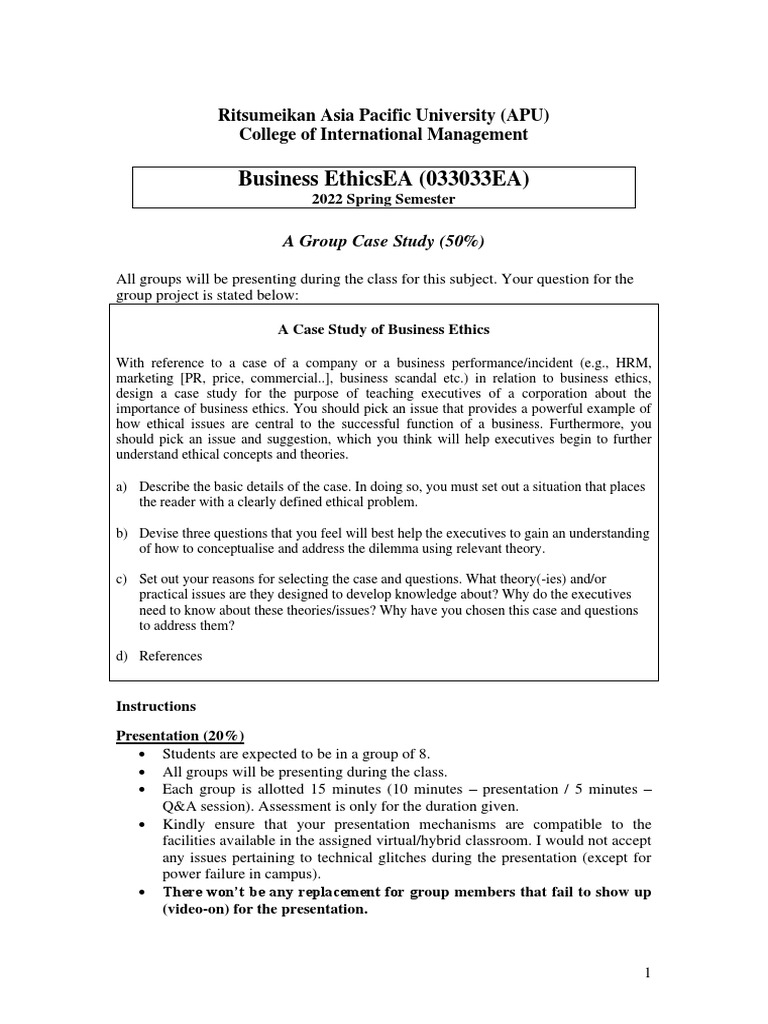 Navigating Ethics in Business Cases | PDF | Business Ethics | Theory
