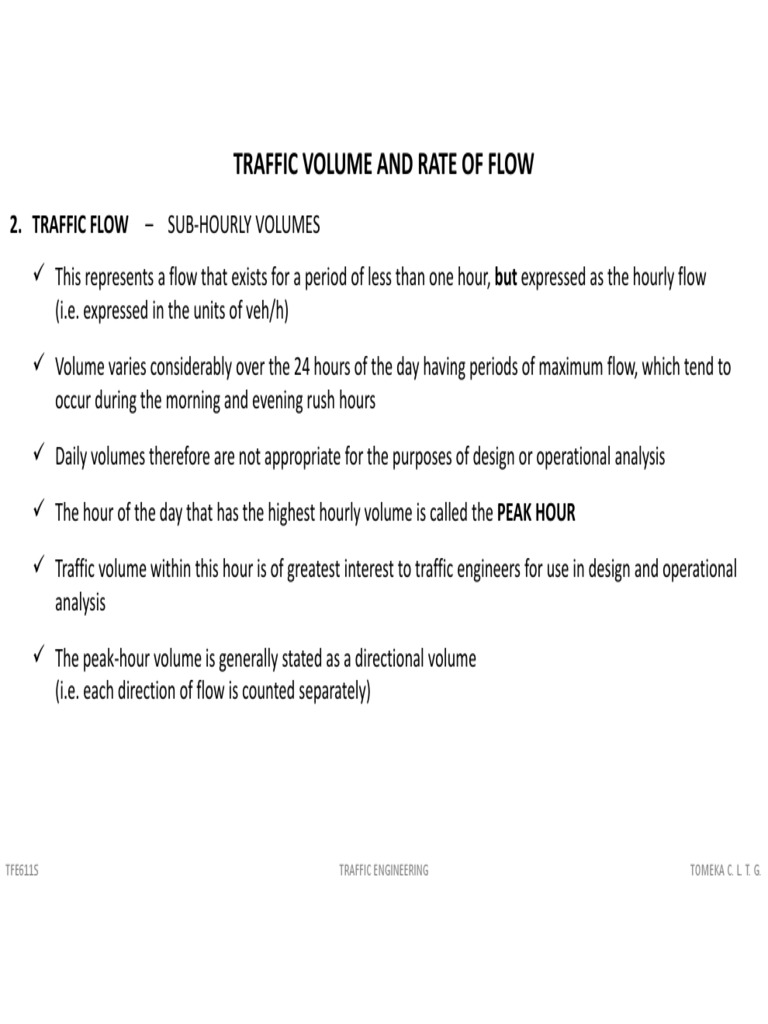 01 Traffic Engineering - Traffic Parameters PDF | PDF | Traffic | Speed