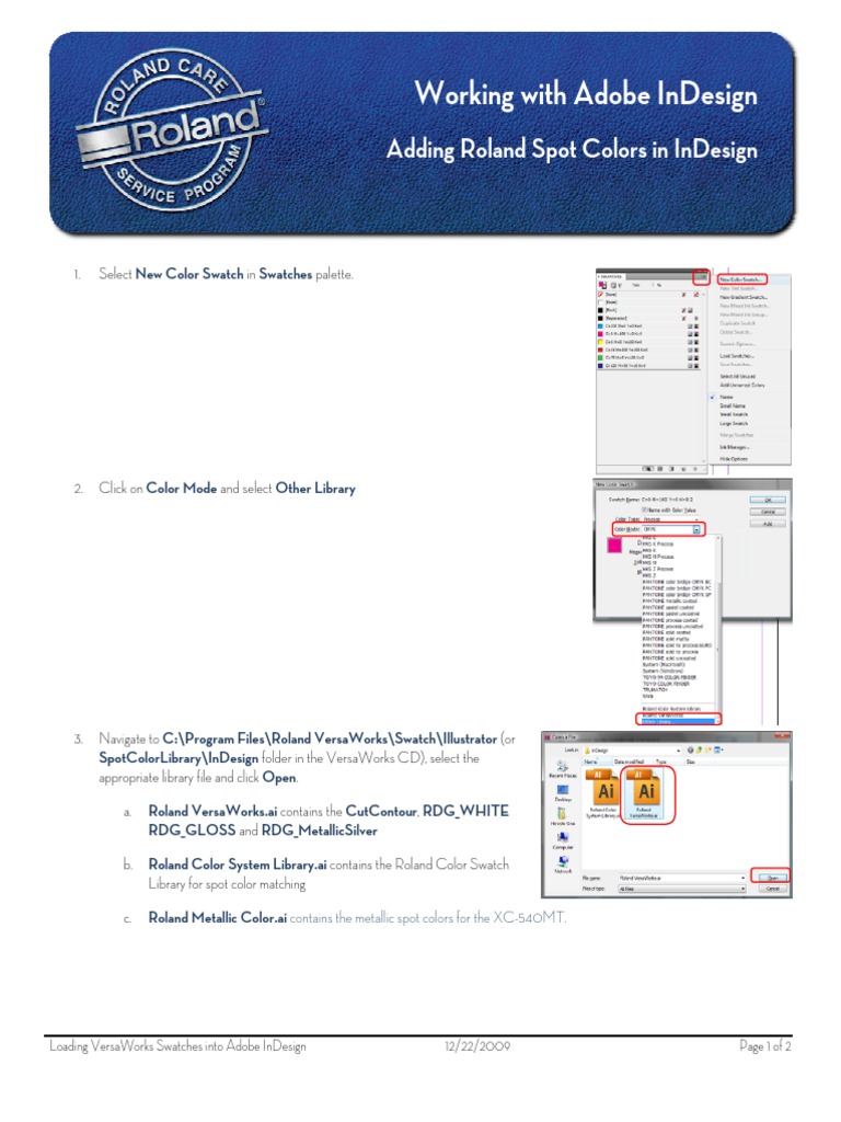 RVW LoadingSwatchesInInDesign | PDF | Art | Computers