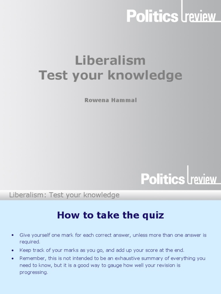 PolRev24 1 Liberalism | PDF | Liberalism | Knowledge
