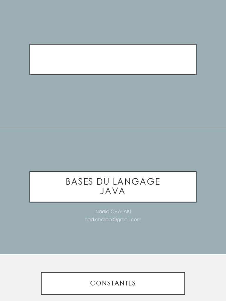 Cours 2 JAVA 2022 | PDF | Structure de contrôle | Java (Langage de programmation)