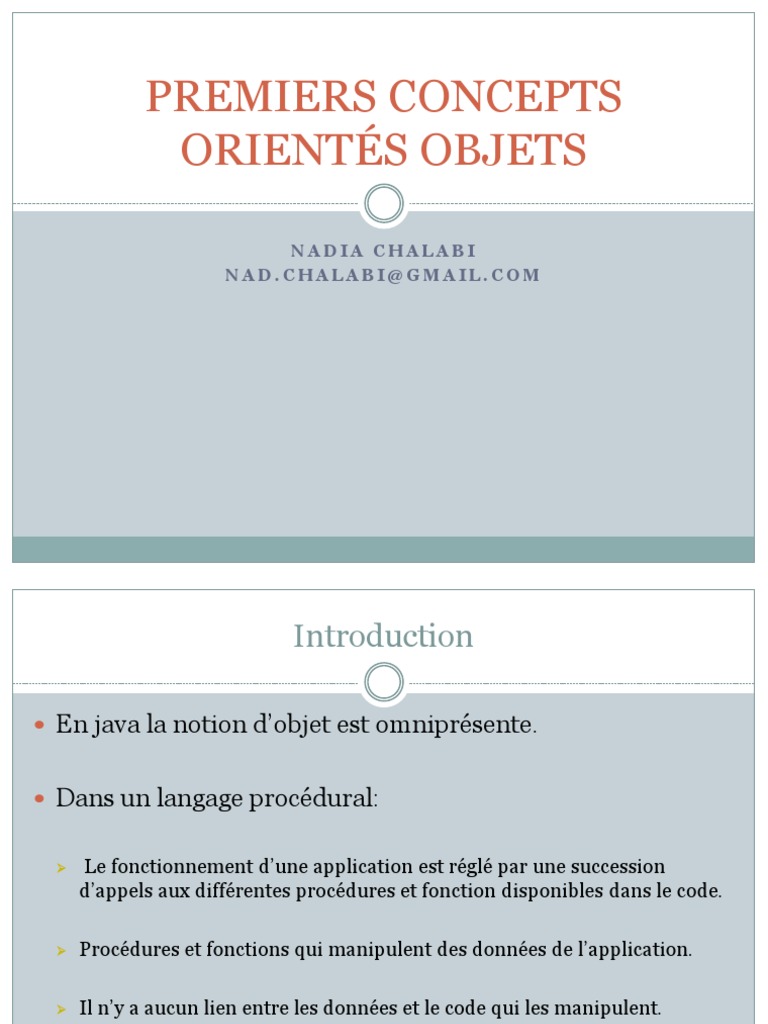 Cours 5 JAVA 2022 PDF | PDF | Classe (informatique) | Programmation orientée objet