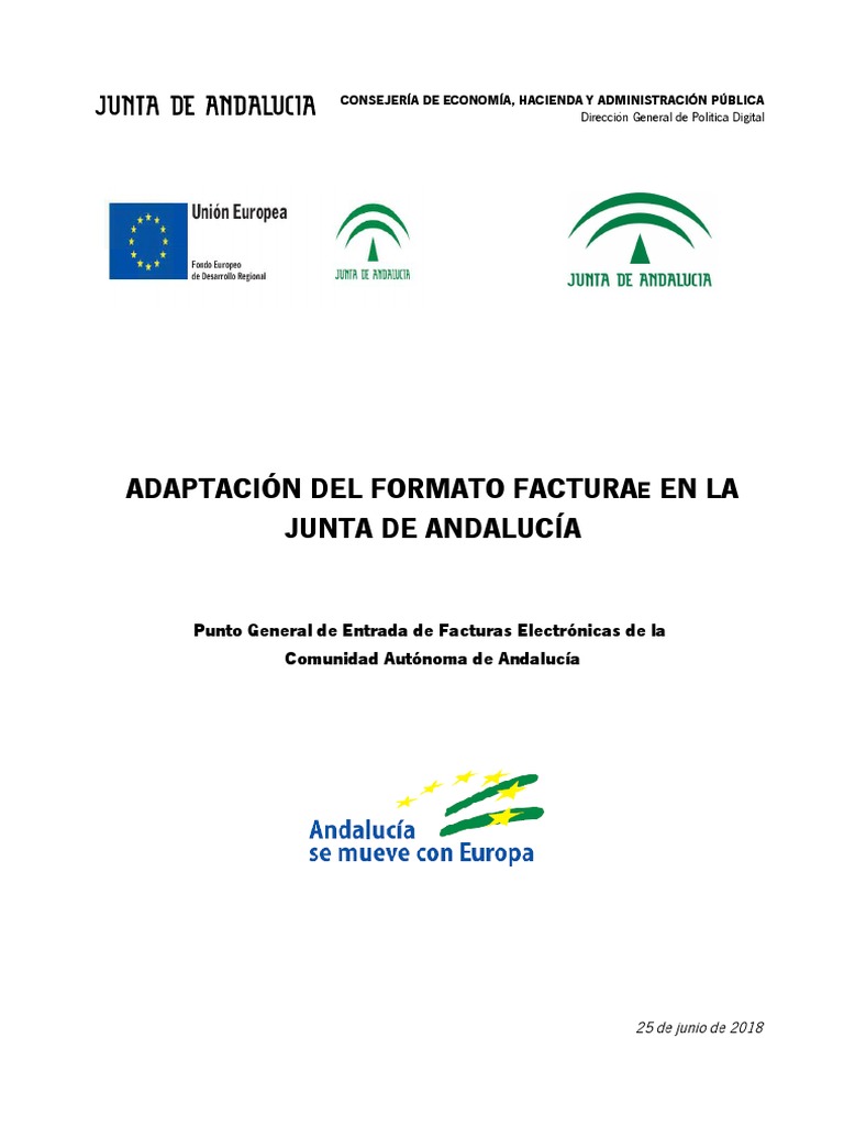 PUEF Adaptacion Del Formato Facturae A La Junta de Andalucia | PDF ...