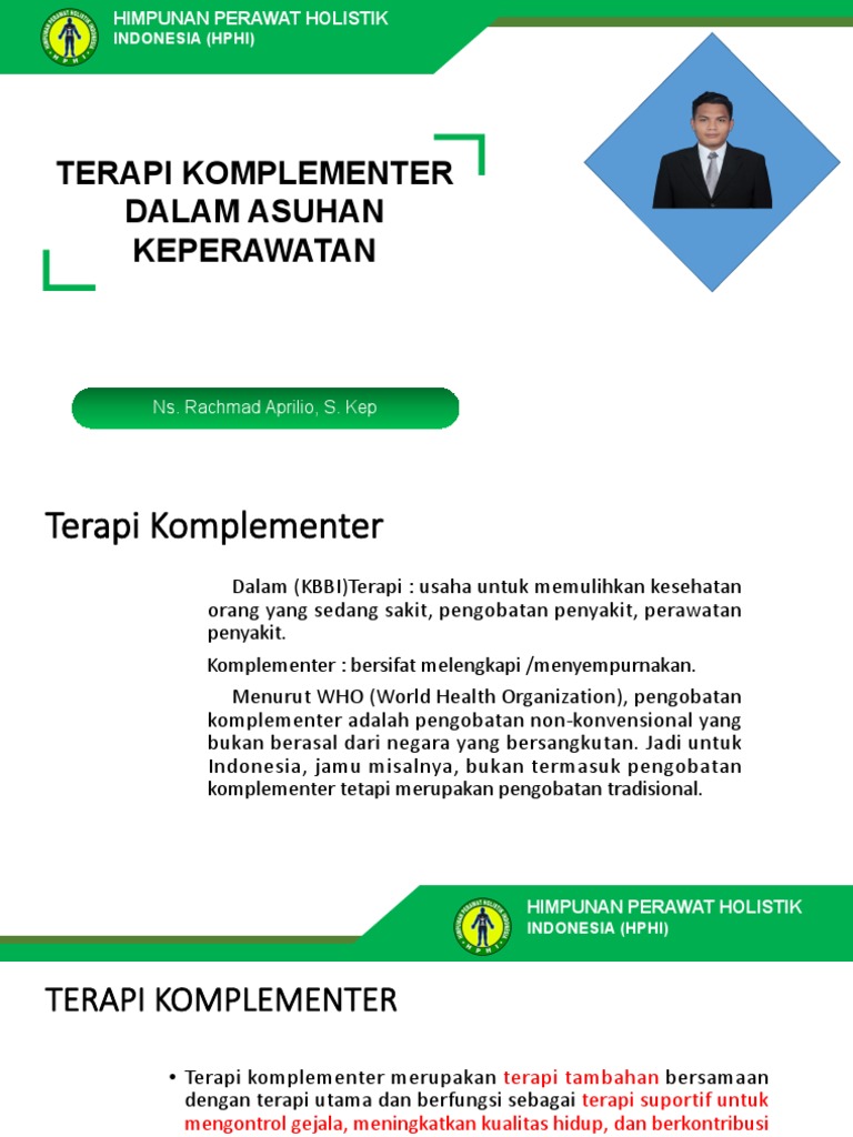 Komplementer Dalam ASKEP - RAHMAD APRILIO - ZOOMINAR HUT 49 PPNI 2023 | PDF | Sains & Matematika
