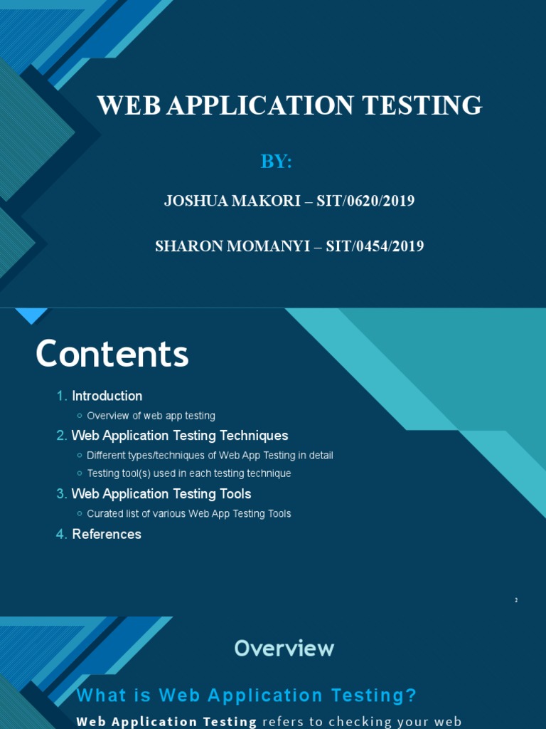 Web Application Testing Overview | PDF | World Wide Web | Internet & Web