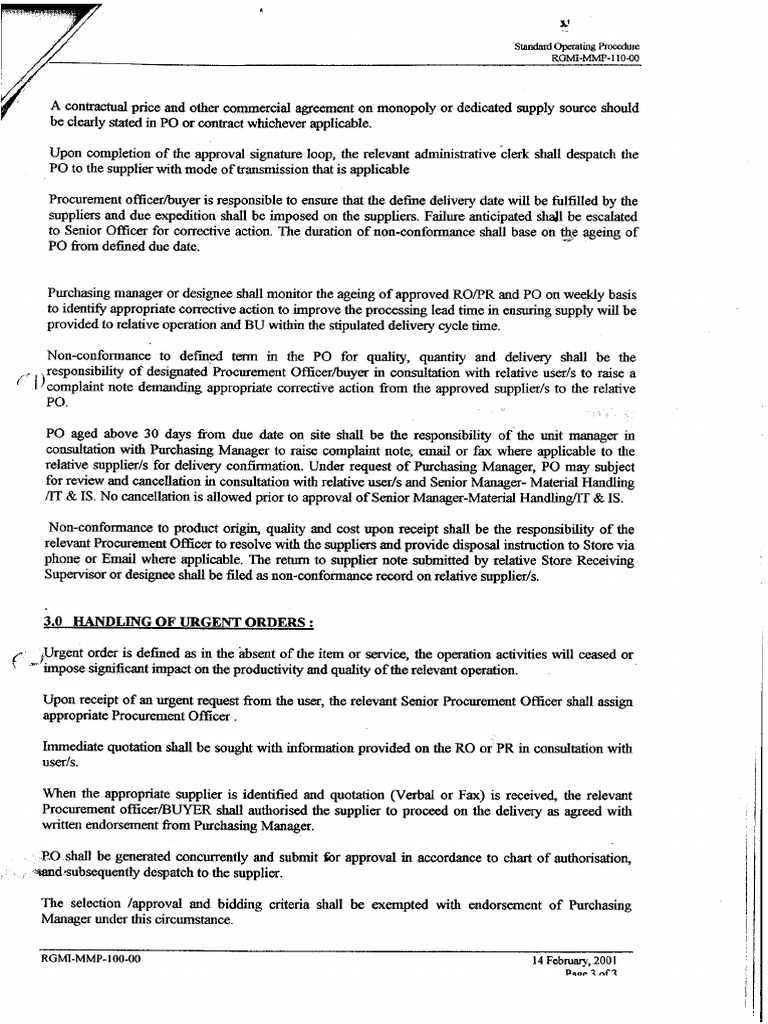 Contoh SOP Procurement3 | PDF