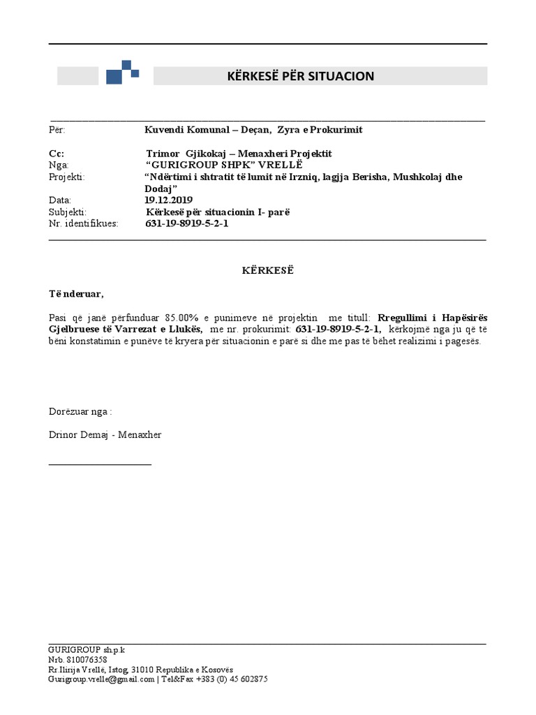 Kërkesë për Situacion guri group | PDF