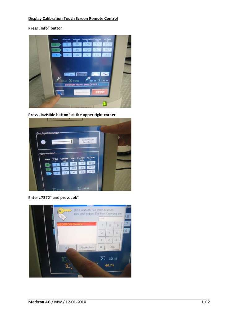 Touch Screen Calibration Guide | PDF