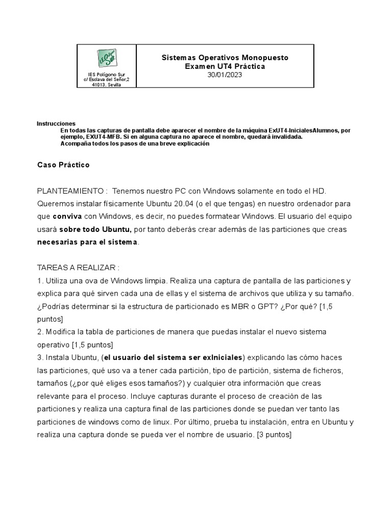 Ex UT4 Practica | PDF