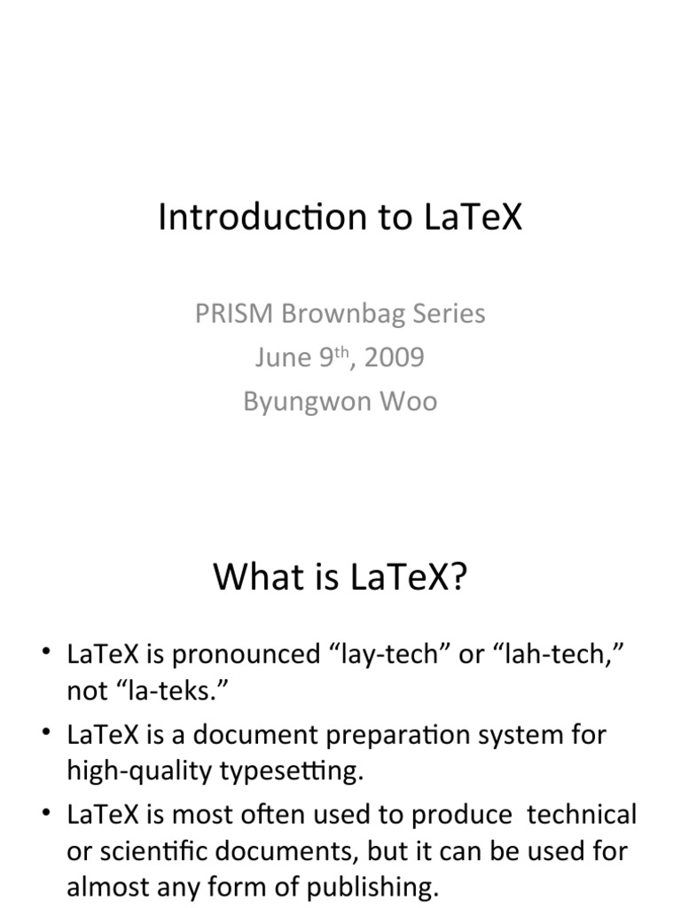 Introduction to LaTeX Typesetting | PDF | Software | Software Development