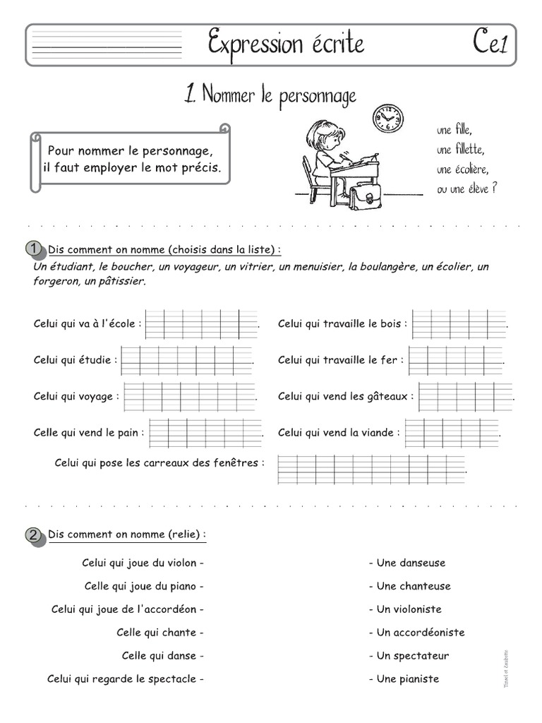Expression Ecrite CE1 Zaubette Fiches 1 2 3 4 5 6 PDF | PDF
