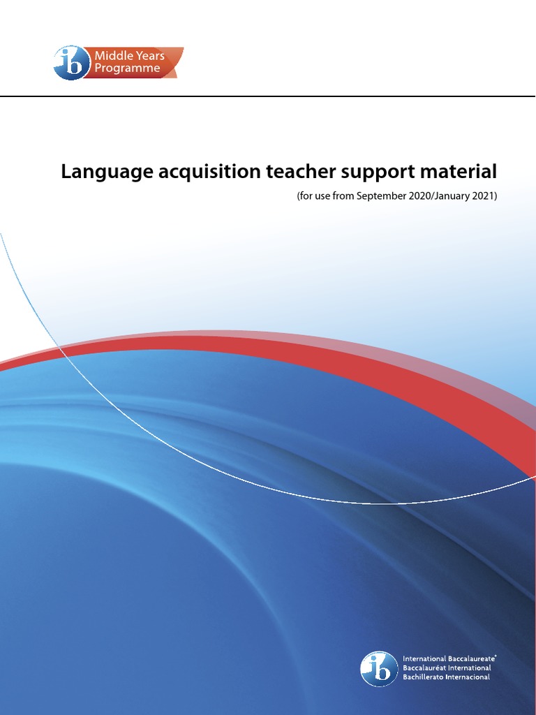 Language Acquisition Teacher Support Material For Use From S en - PDF ...
