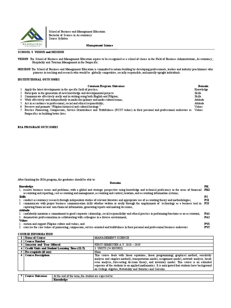 Management Science | PDF | Linear Programming | Accounting
