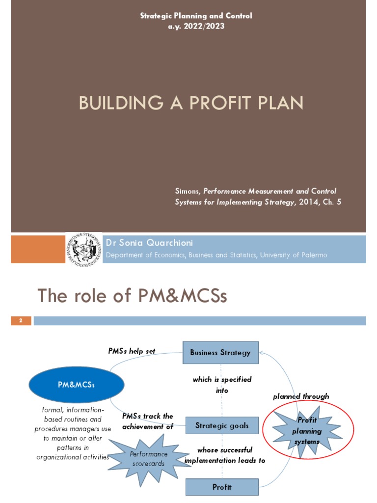 5-Building A Profit Plan | Download Free PDF | Investing | Cost