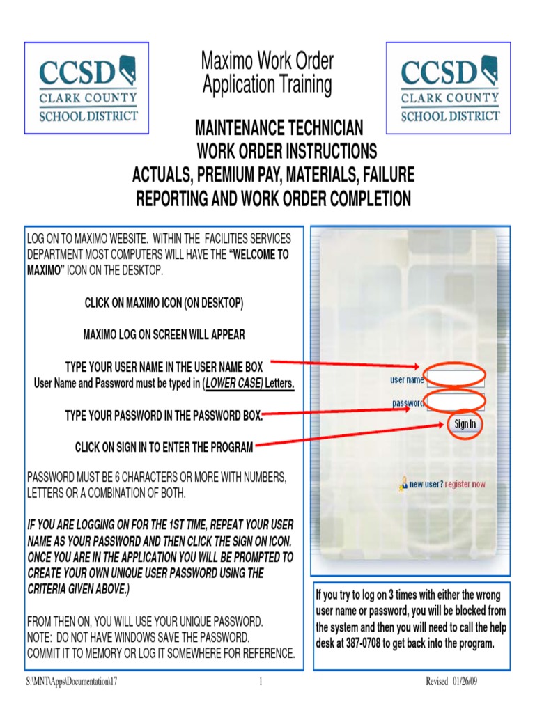 Maximo Work Order Application Training | PDF | Icon (Computing) | Password