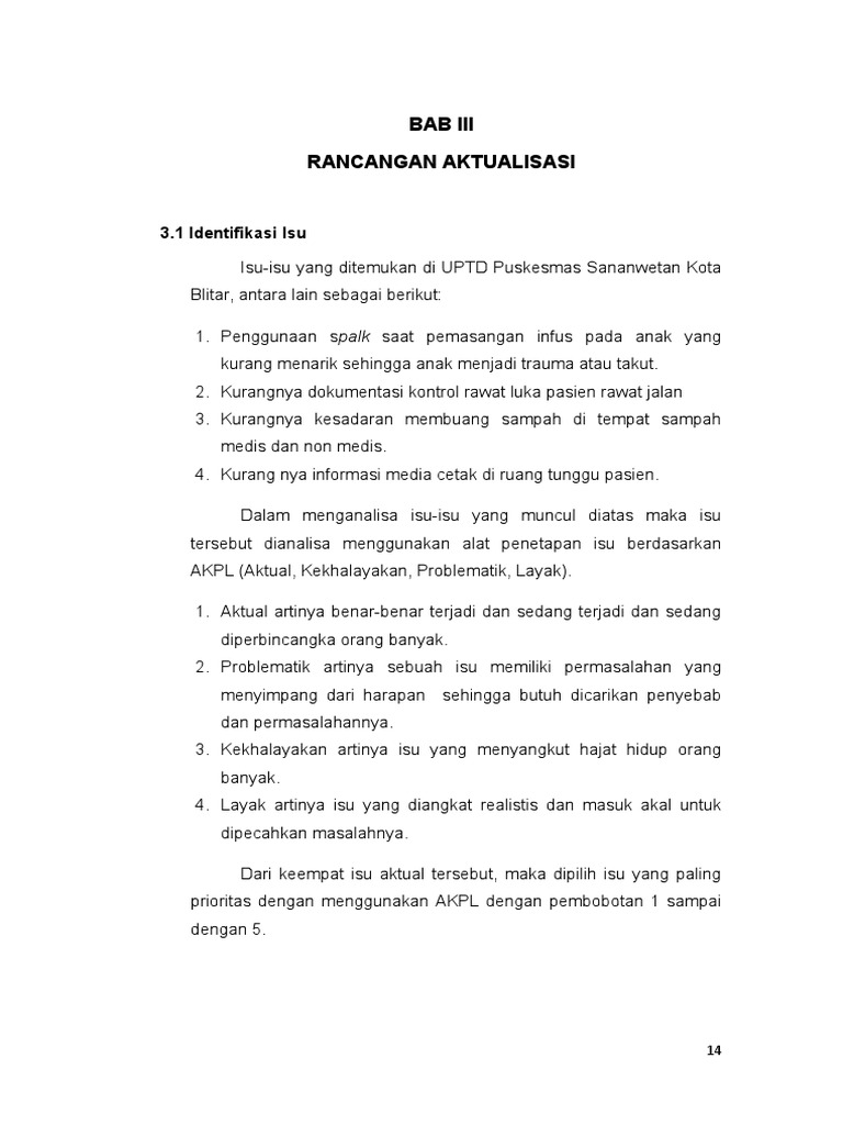 BAB III (fix) RANCANGAN AKTUALISASI | PDF