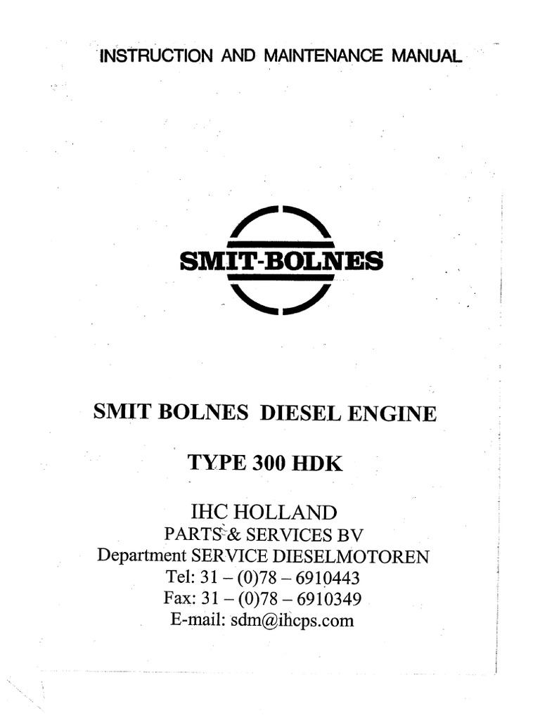 Manual HDK L and V Engines | PDF