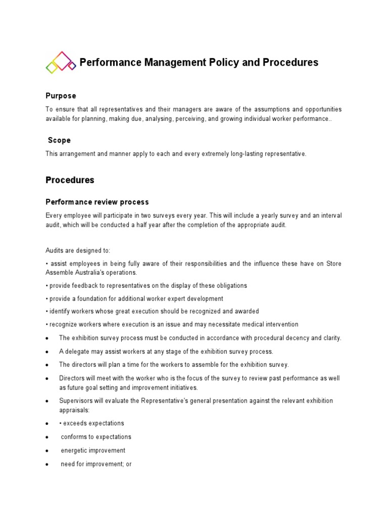 Performance Management Policy and Procedures | PDF | Performance ...