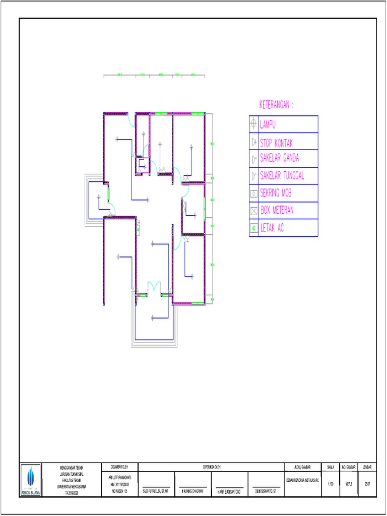 Denah Renc Instalasi Ac | PDF