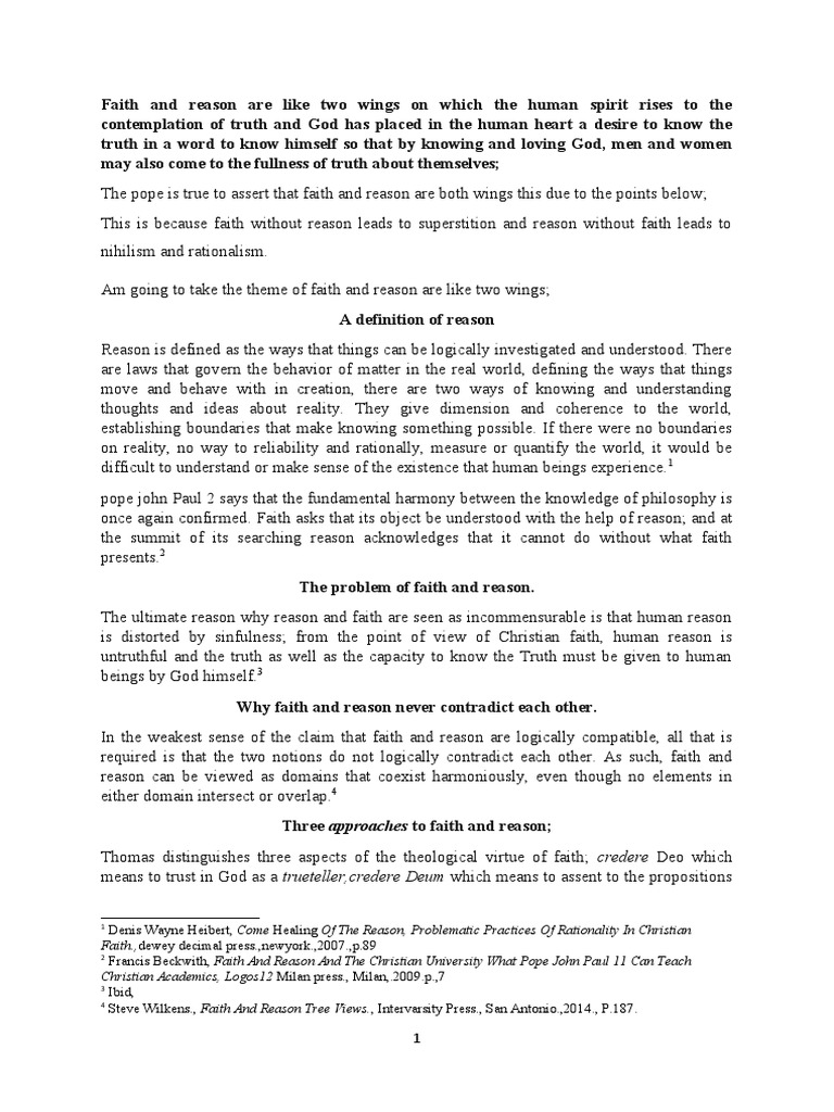 Fides Et Ratio | Download Free PDF | Reason | Faith