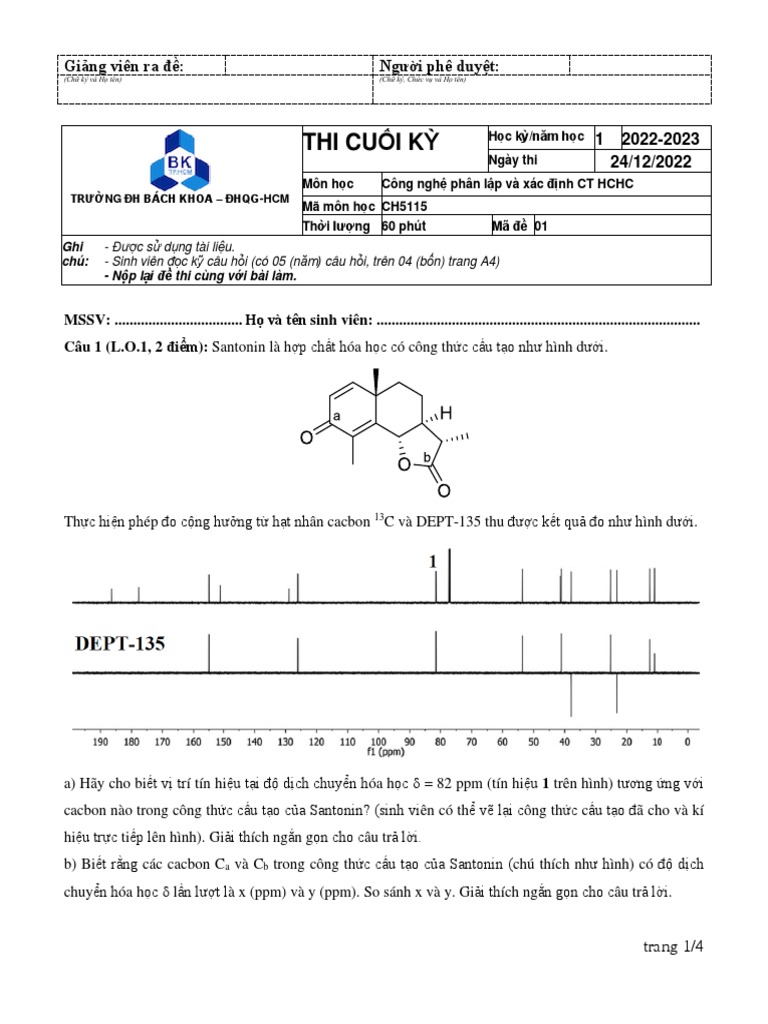De Thi Cuoi Ky | PDF