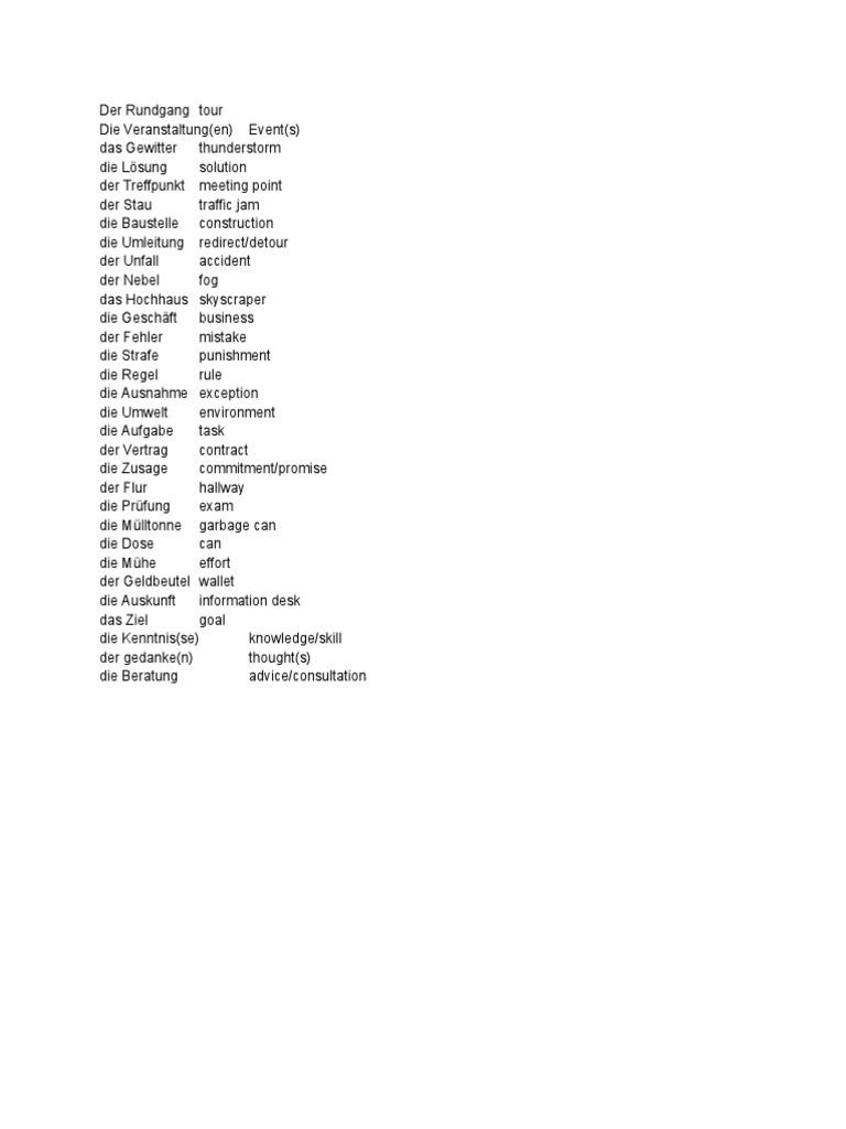 Basic German Words PDF | PDF