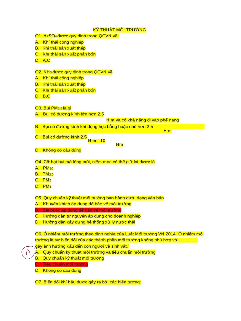 KỸ-THUẬT-MÔI-TRƯỜNG | PDF