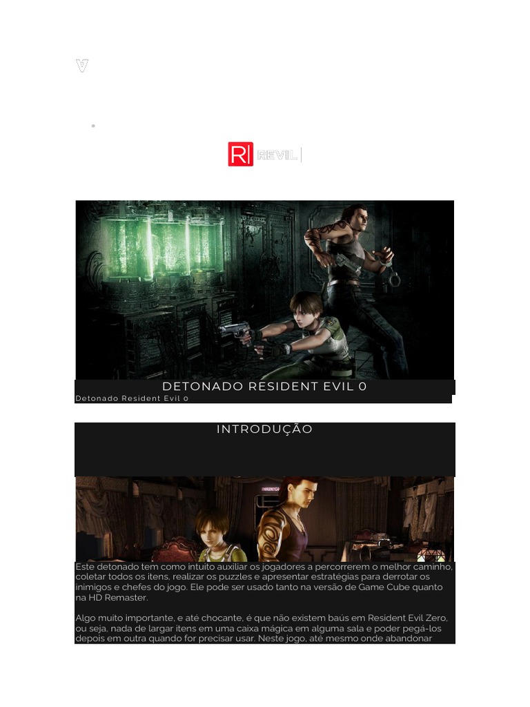 RE0 | PDF | Resident Evil | Zumbis