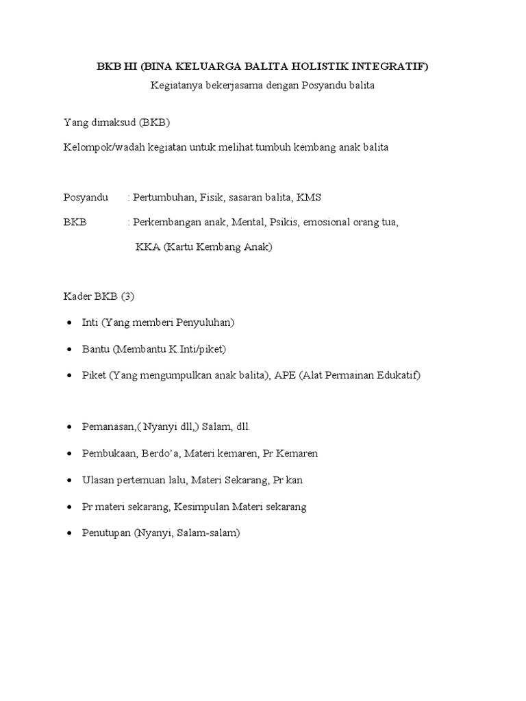 BKB Hi | PDF | Kesehatan Holistik