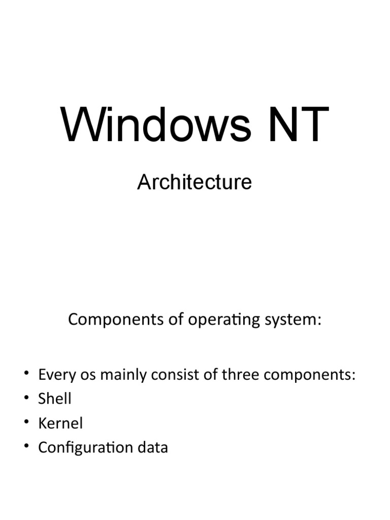 Windows NT | PDF | Operating System | Kernel (Operating System)